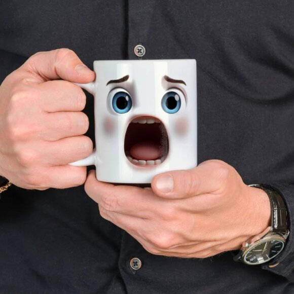 IL Customs LLC | Dining | Funny Adult 1 Oz Cartoon Screaming Mug Hot ...